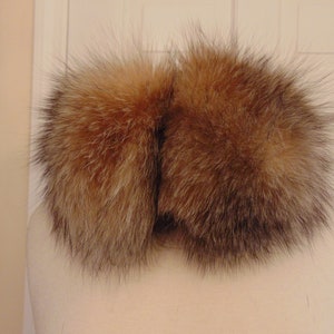 Full Length Mahogany Mink Fox Tux Trim and Earmuffs, Long Mahogany Mink ...