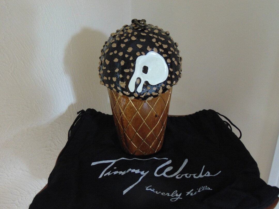 Timmy Woods Ice Cream Cone Purse: Hand Carved Acacia Wood, Retired ...