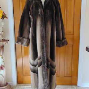 Sheared Beaver Fur Coat, Preloved Sheared Beaver Coat, Full Length Beaver Fur, Unisex Beaver Fur ...