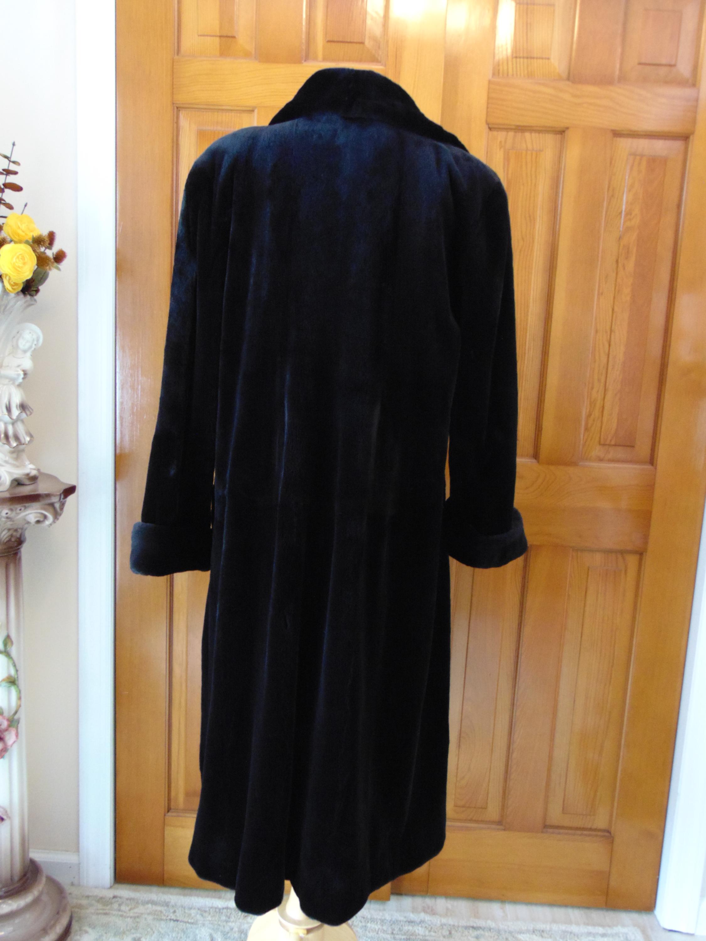 Vintage Black Sheared Mink Fur Coat: Full Length Opera Style - Etsy