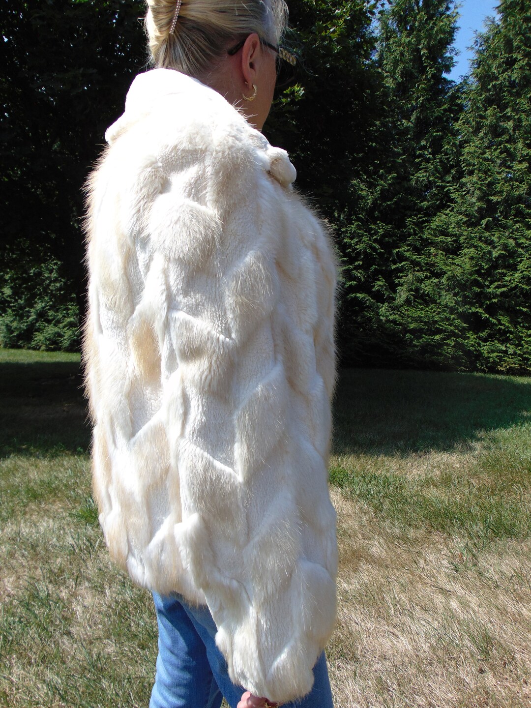 Ivory Sheared Beaver Fur Jacket - Ladies Estate Coat - Etsy