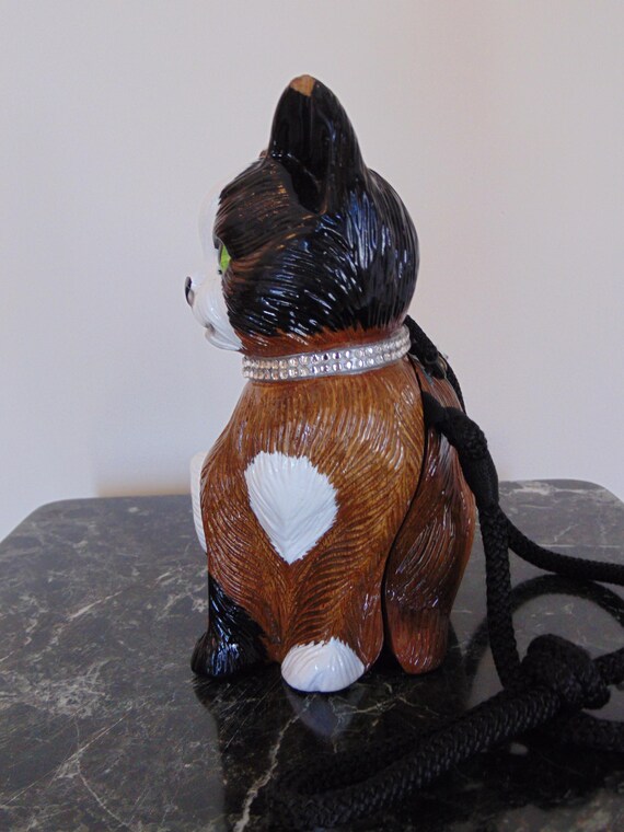 Timmy Woods Calico Cat Purse: Wooden Novelty Bag with… - Gem