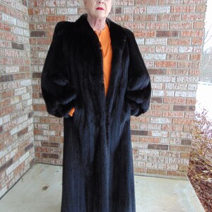 Black Ranch Mink Fur, Preloved Mink Fur Coat, Vintage Mink Coat, Estate ...