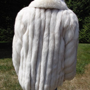 Vintage Blue Fox Jacket, Preloved Blue Fox Jacket, Fox Fur Jacket ...