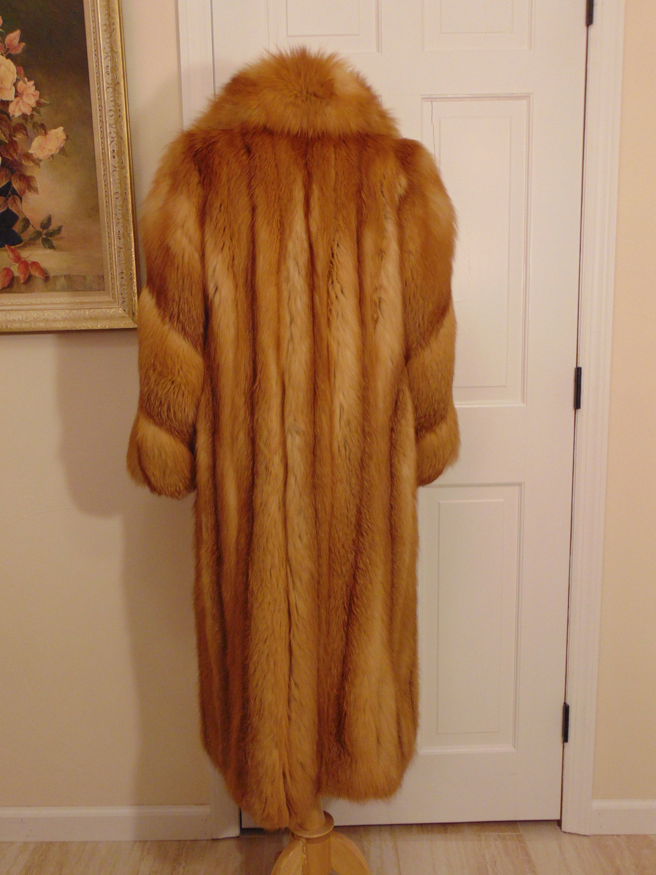 FULL LENGTH RED Fox Fur Coat Full Pelts-genuine Red Fox Fur - Etsy