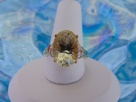 10KtYg Lemon Quartz Ring-Oval Lemon Quartz Ring -Ladi… - Gem