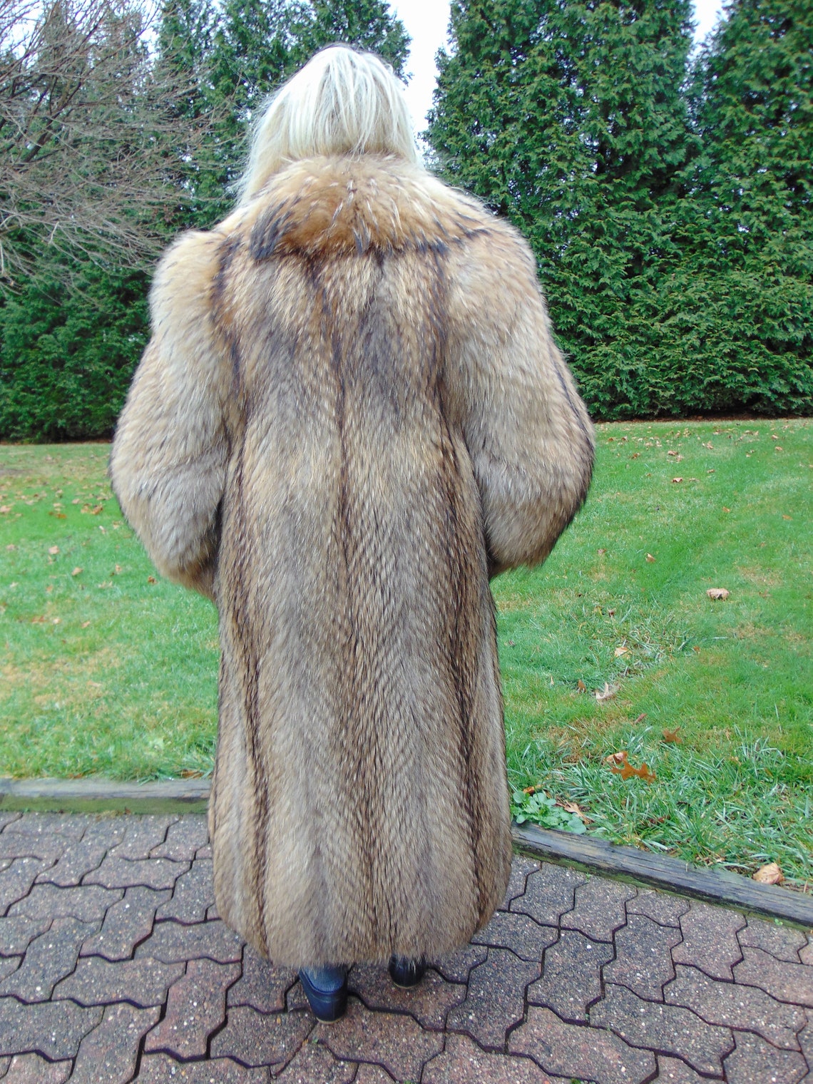 Finnish Raccoon Full Length Fur Coat-luxury Finnish Raccoon - Etsy