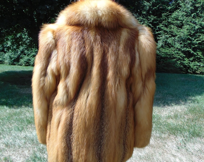 Preloved Red Fox Jacket, Estate Fox Fur Jacket, Vintage Fox Jacket ...