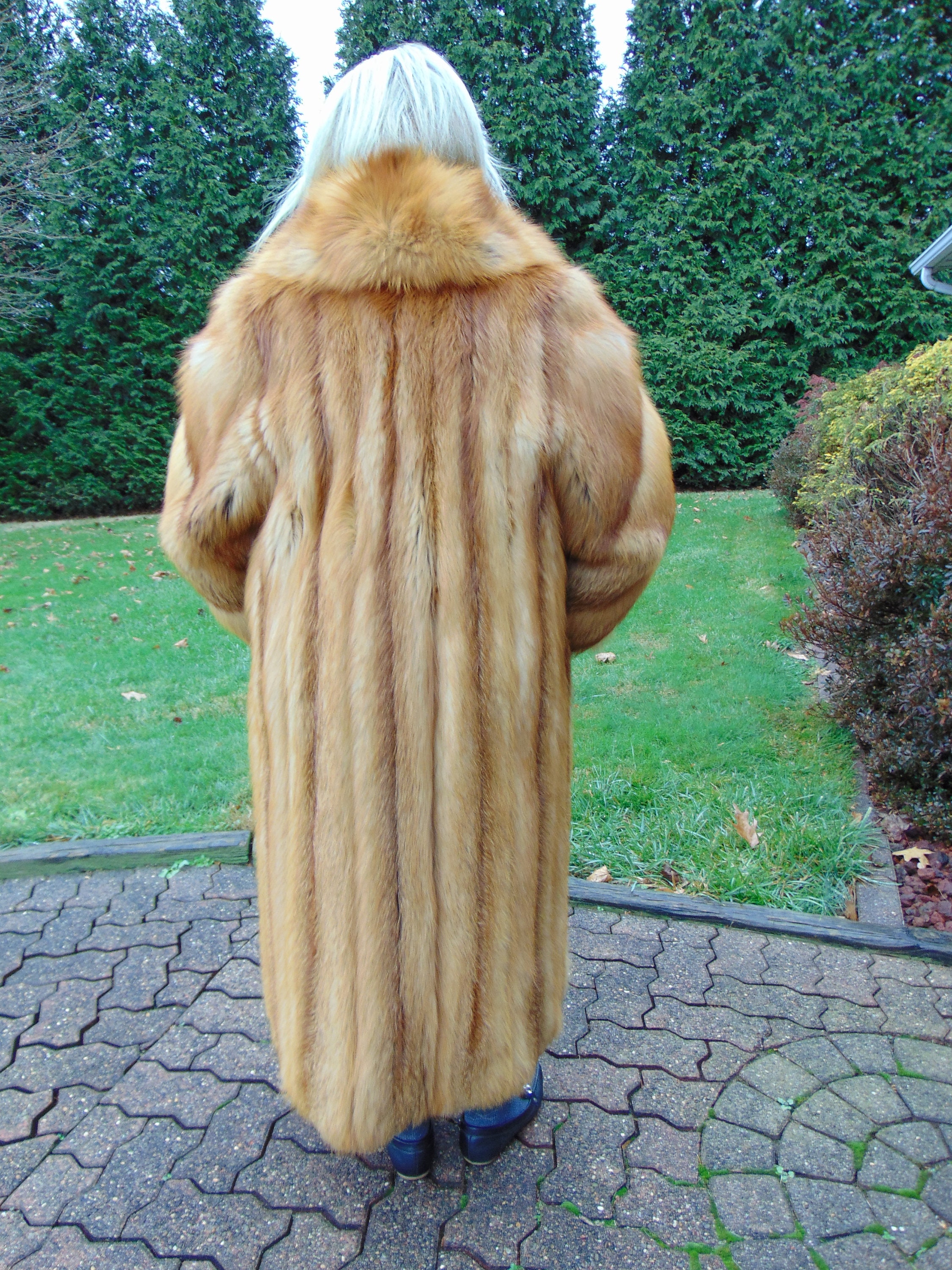 FULL LENGTH RED Fox Fur Coat Full Pelts-genuine Red Fox Fur - Etsy