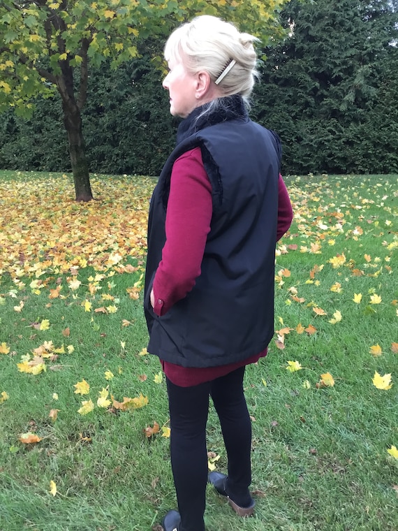 Reversible Black Mink Fur Vest-Ladies Black Mink Vest… - Gem