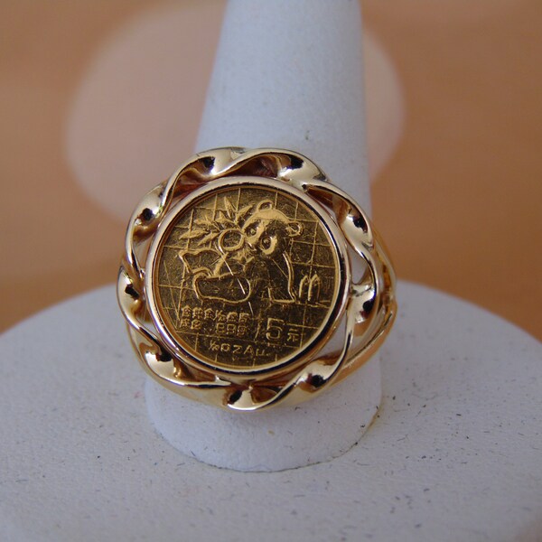 Gold Coin Ring - Etsy