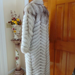 Full Length Blue Fox Fur Coat, Preloved Long Fox Coat, Vintage Fox Furs ...