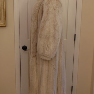 Full Length Blush Mink Fur Coat, Vintage White Mink Coat, Preloved Mink ...