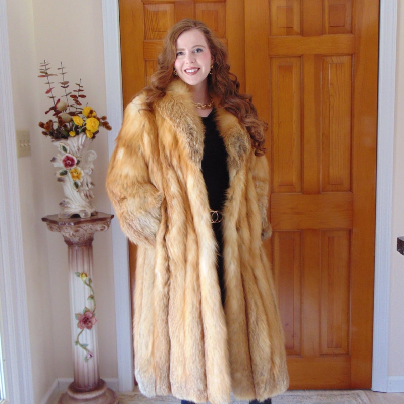 Red Fox Fur Coat - Etsy