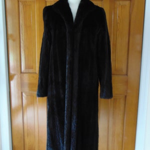 Ladies Long Black Mink Fur, Preloved Mink Fur Coat, Unisex Mink Furs ...