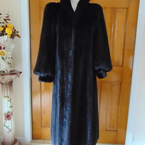 Black Ranch Mink Fur, Preloved Mink Fur Coat, Vintage Mink Coat, Estate ...