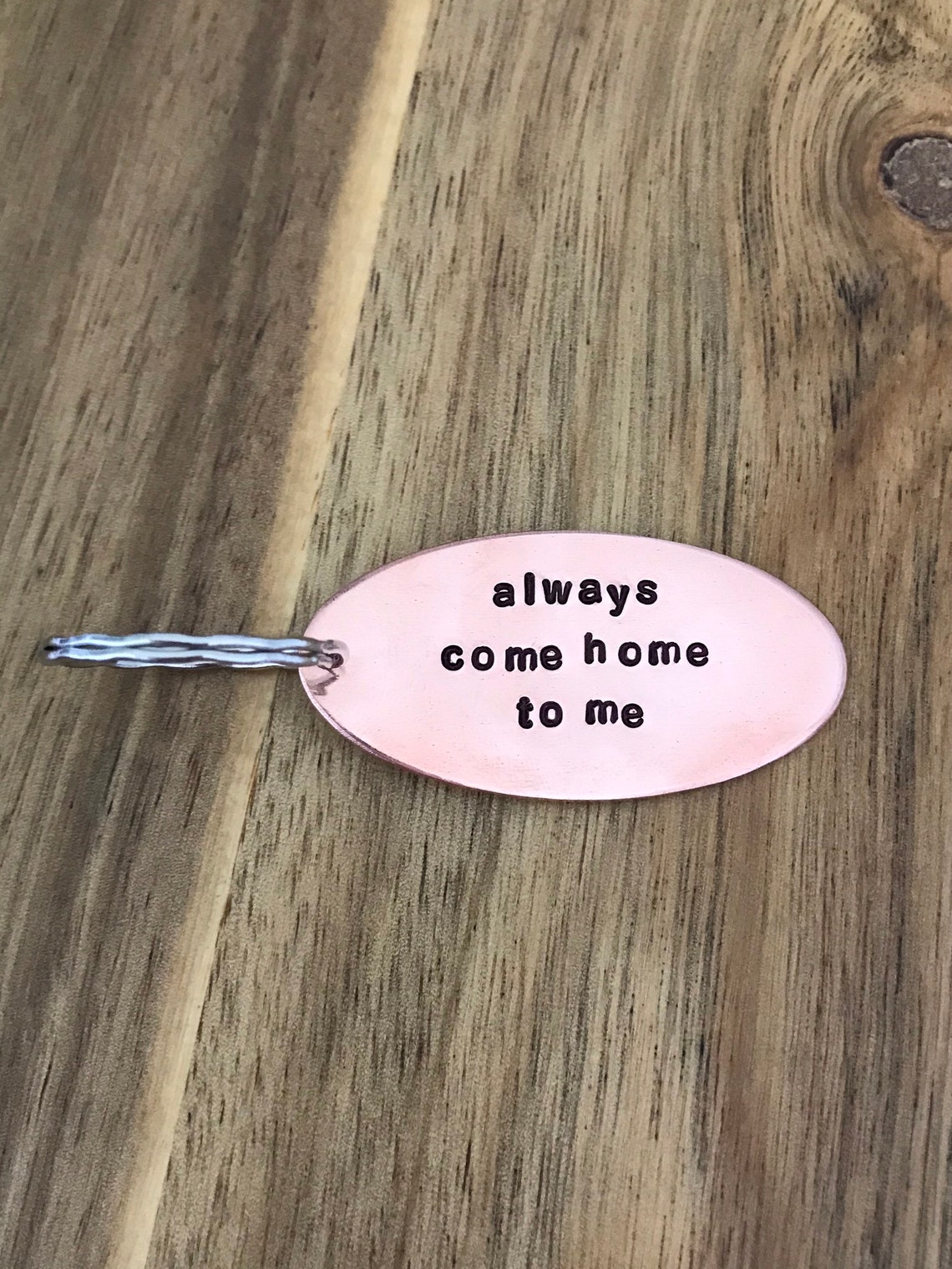 Always Come Home To Me Copper Oval Keychain Gift For Husband | Etsy