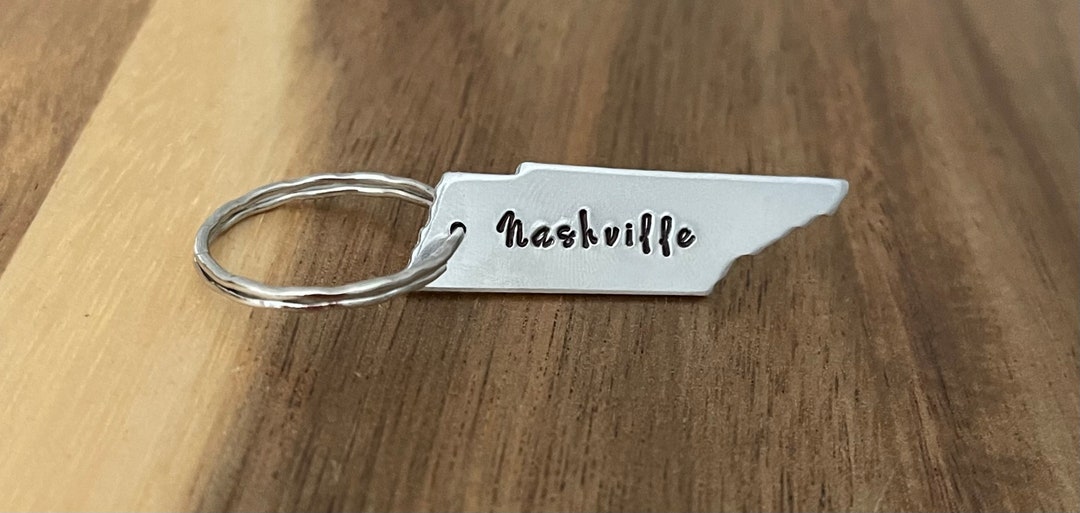 Custom Personalized Tennessee Keychain TN Gift State Nashville Shape of ...