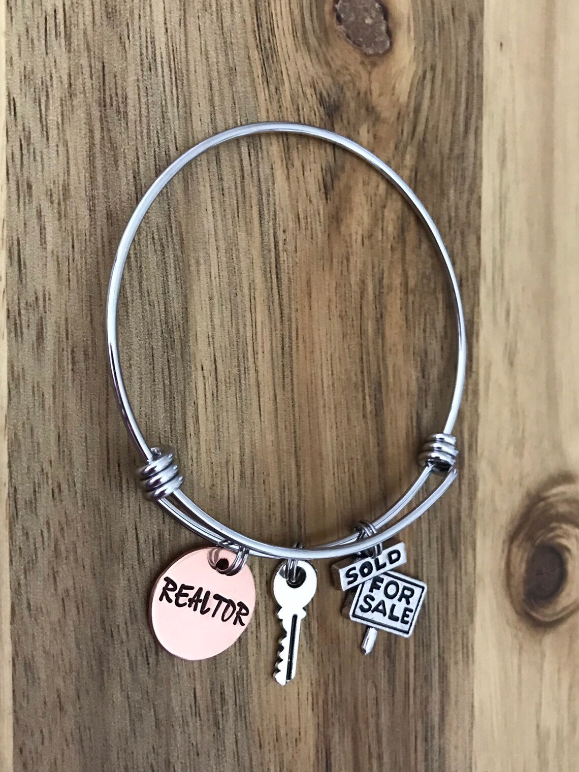 Realtor Bracelet Jewelry Gift for Sale Sold Sign Key Real Estate Agent ...