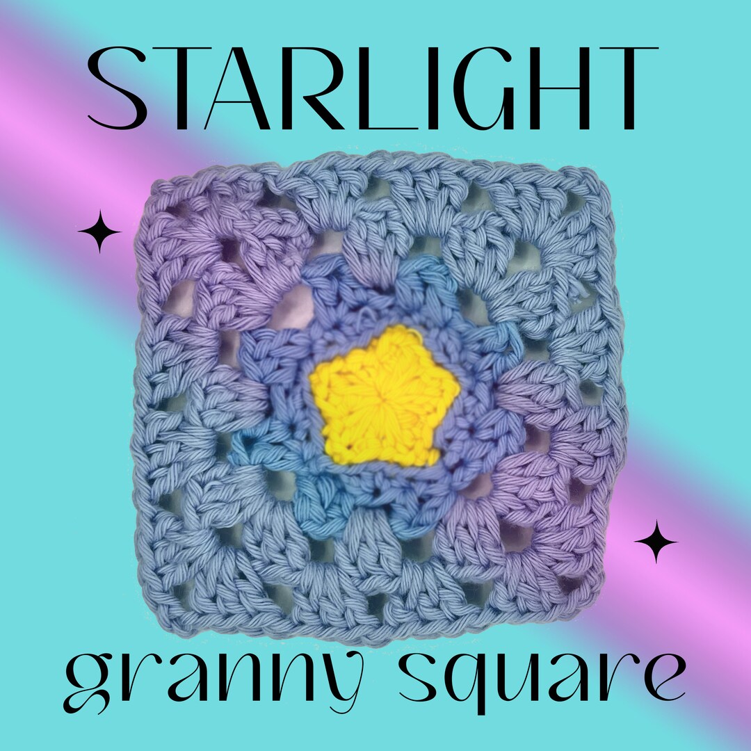 Starlight Crochet PATTERN Granny Square Star Square Pattern, Cosmic ...