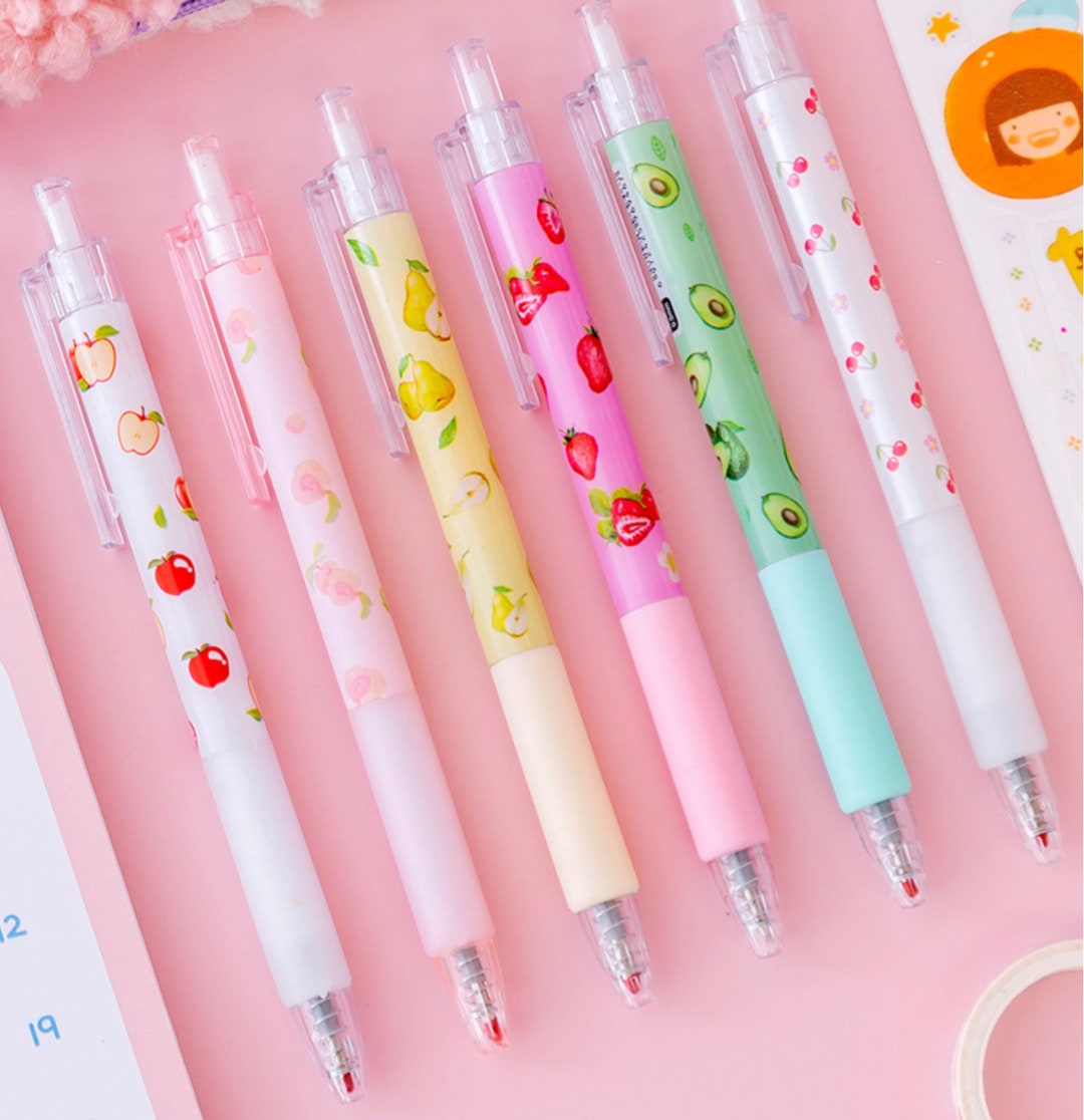 Fruit Rollerball Gel Pen,pear Planner Pens,strawberry Bullet Journal ...