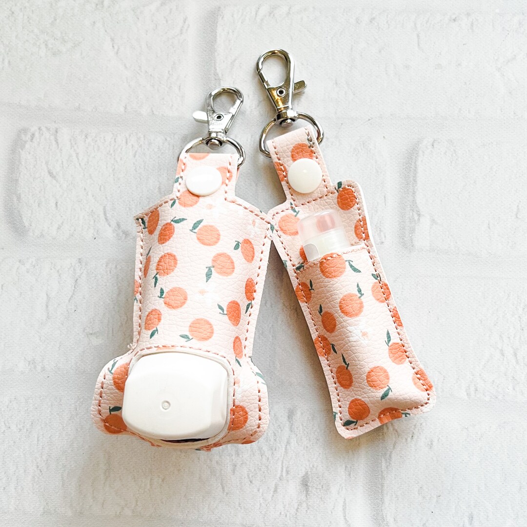 Orange Inhaler Case Keychain,inhaler Keychain,inhaler Clip Holder ...