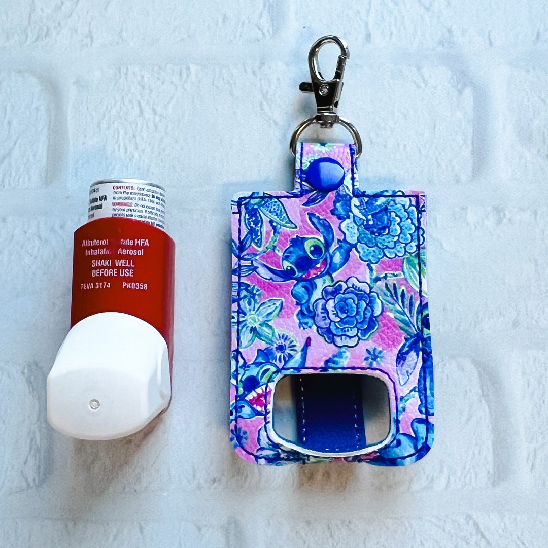Blue Alien Inhaler Keychain Case: Asthma Accessories, Vegan Leather - Etsy