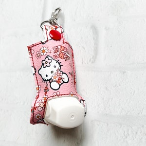 Cartoon White Kitty Inhaler Case Keychain, HK Inhaler Holder Keychain ...