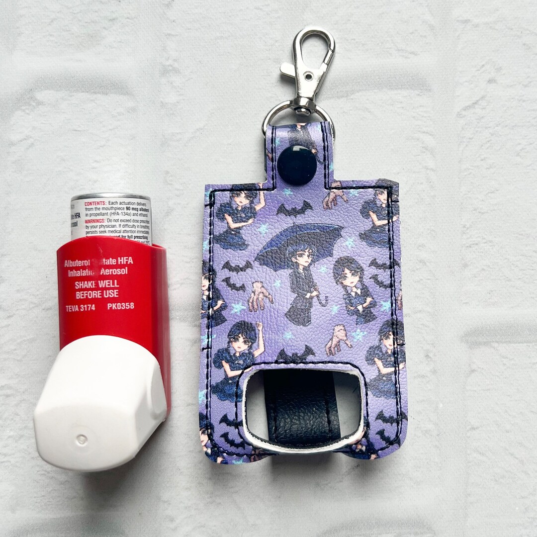 Weekday Goth Girl Inhaler Case Keychain, Inhaler Holder Keychain ...