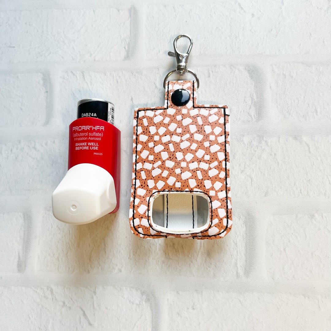 Art Deco Vegan Leather Inhaler Case Keychain,inhaler Keychain,inhaler ...