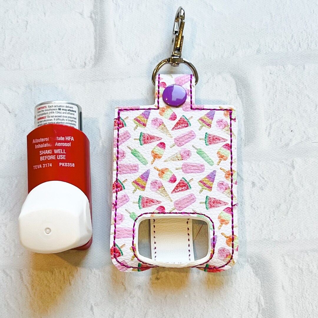 Popsicle Inhaler Case Keychain, Inhaler Holder Key Chain, Inhaler Clip ...
