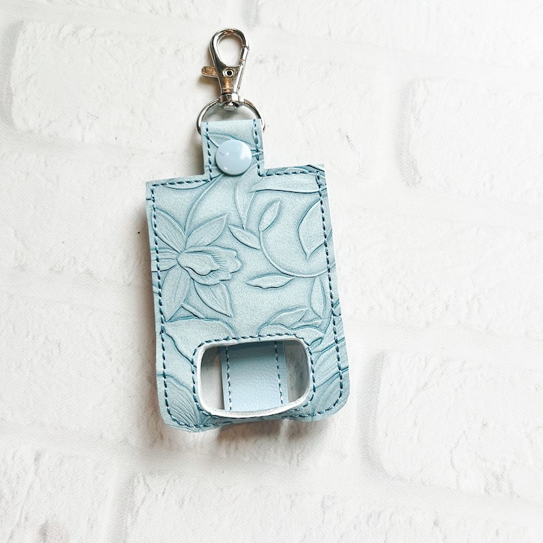 Lt. Blue Floral Embossed Inhaler Case Keychaininhaler Holder | Etsy