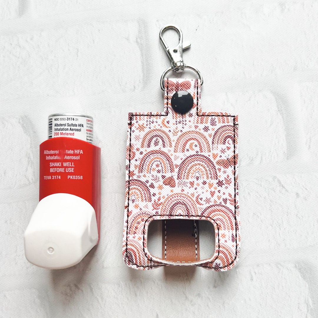 Rainbow Inhaler Keychain, Inhaler Holder Key Chain,inhaler Case Bag Tag ...