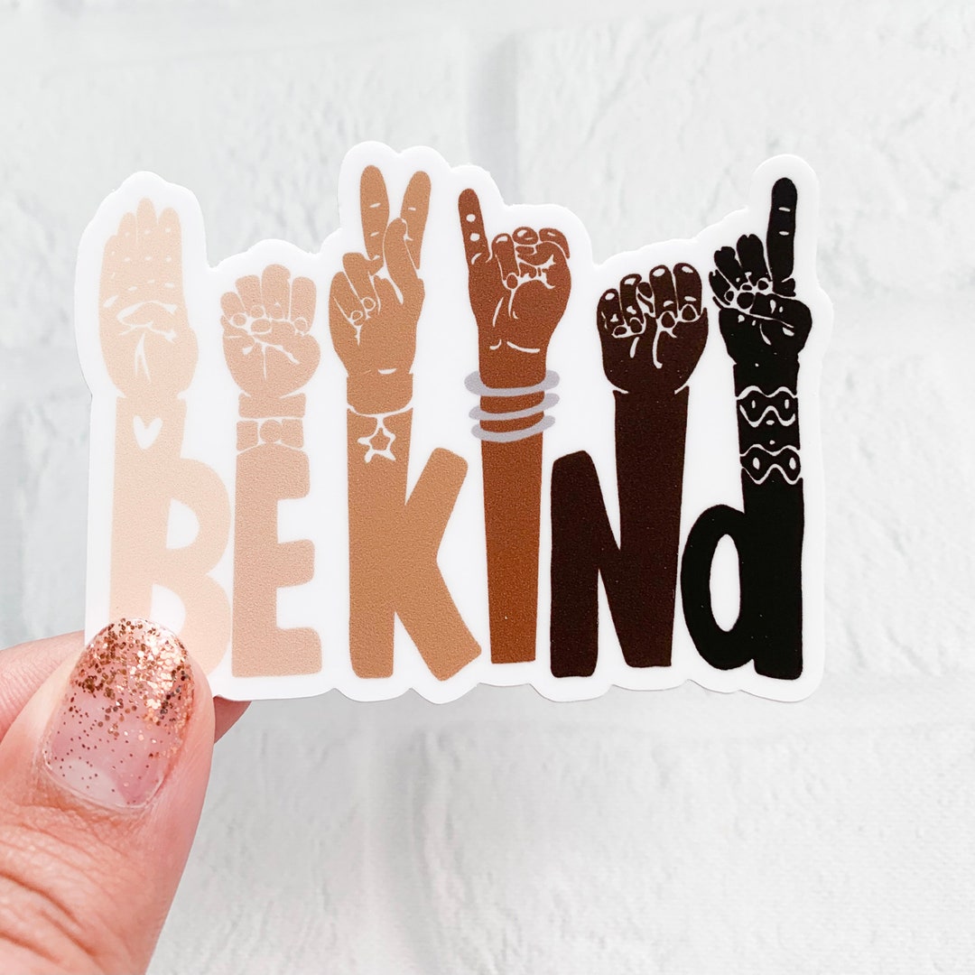 Be Kind Sign Language Waterproof Sticker,be Kind ASL Planner Sticker ...