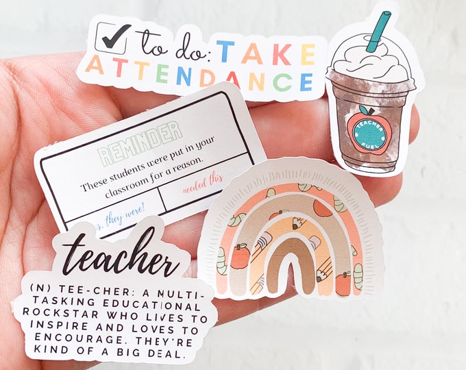 Teacher Starter Pack Sticker Set, Teacher Stickers,teacher Gift Idea ...