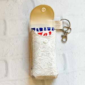 Cream Embossed Pocket Tissue Holder,travel Keychain Case for Kleenex ...
