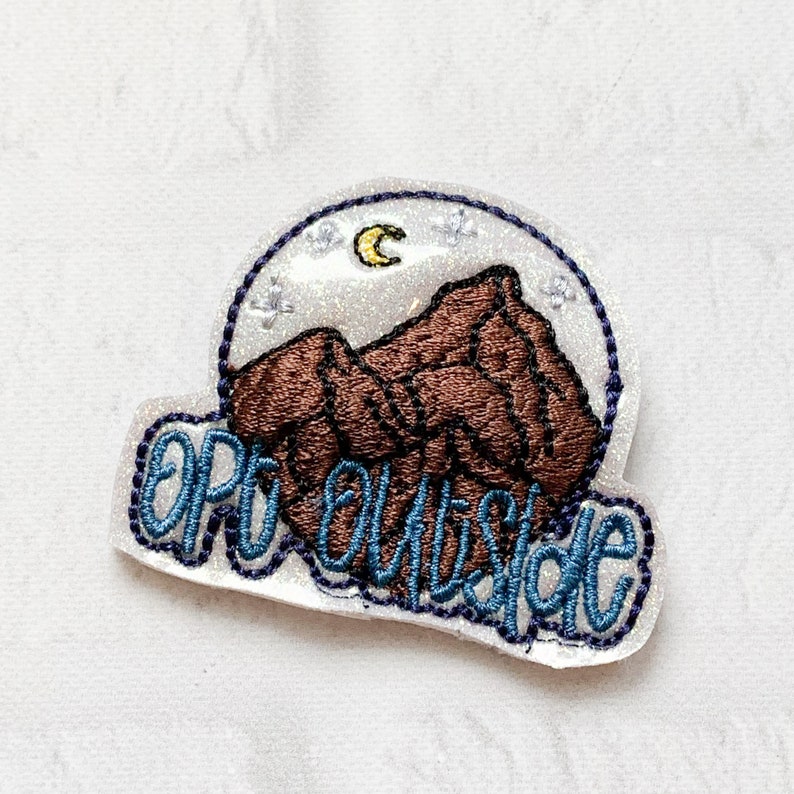 Opt Outside Mountain Badge Reelid Badge Reelretractable - Etsy