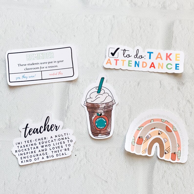 Teacher Starter Pack Sticker Set Teacher Stickersteacher - Etsy