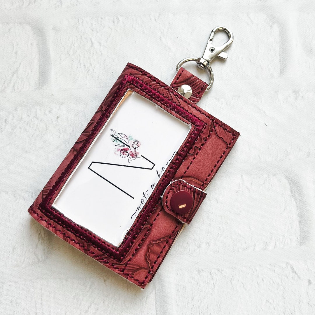 Rose Floral Card Wallet,id Holder,vertical ID Card Case,lanyard ...