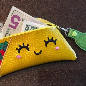 Embroidered Taco Bag, Kawaii Taco Bag, Taco Zipper Pouch, Gifts Under ...