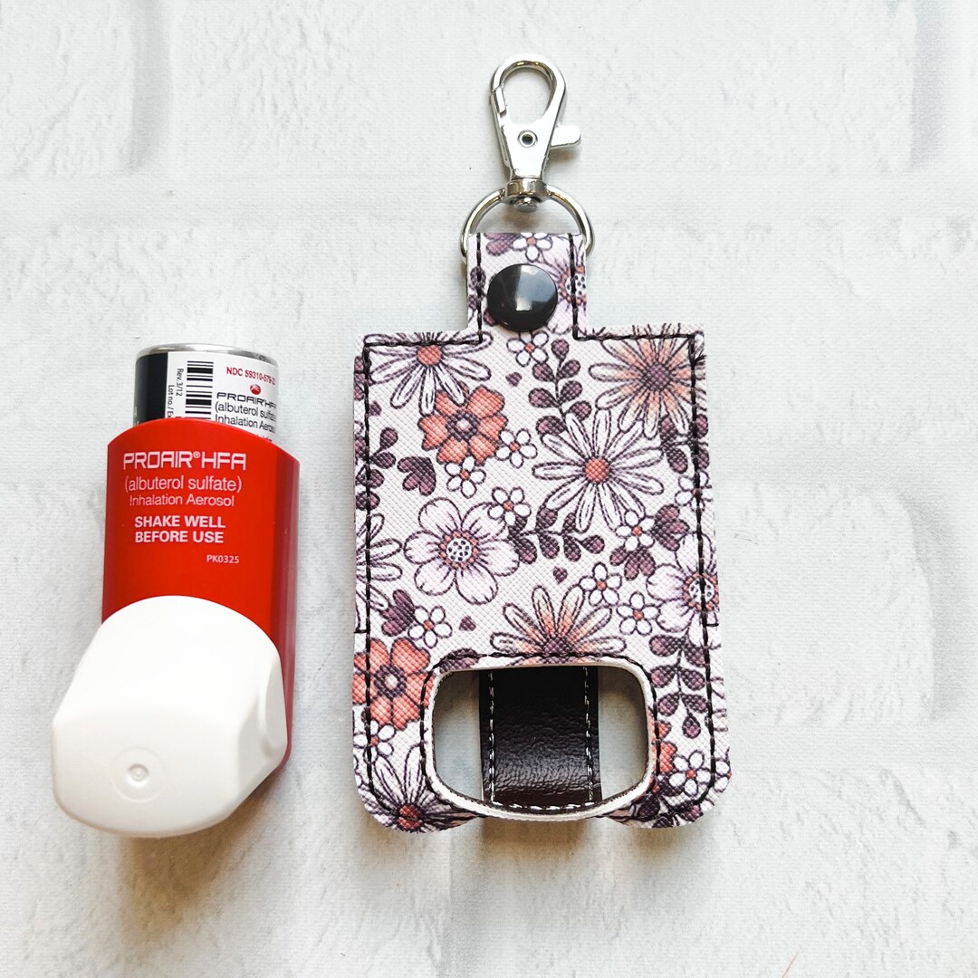 Fall Floral Inhaler Case Keychain, Inhaler Keychain, Asthma Inhaler ...