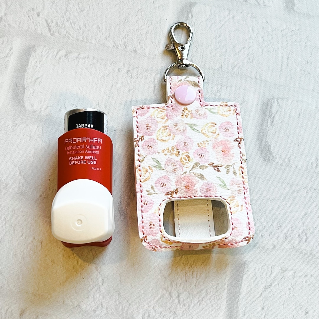 Cherry Blossom Inhaler Case Keychain,sakura Inhaler Keychain,inhaler ...