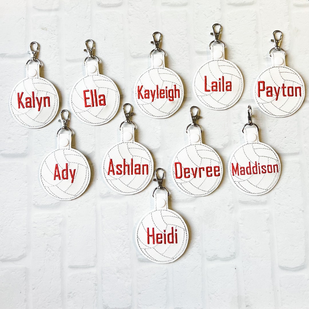 Personalized Volleyball Keychain Bag Tag Multiple Size Options Team ...