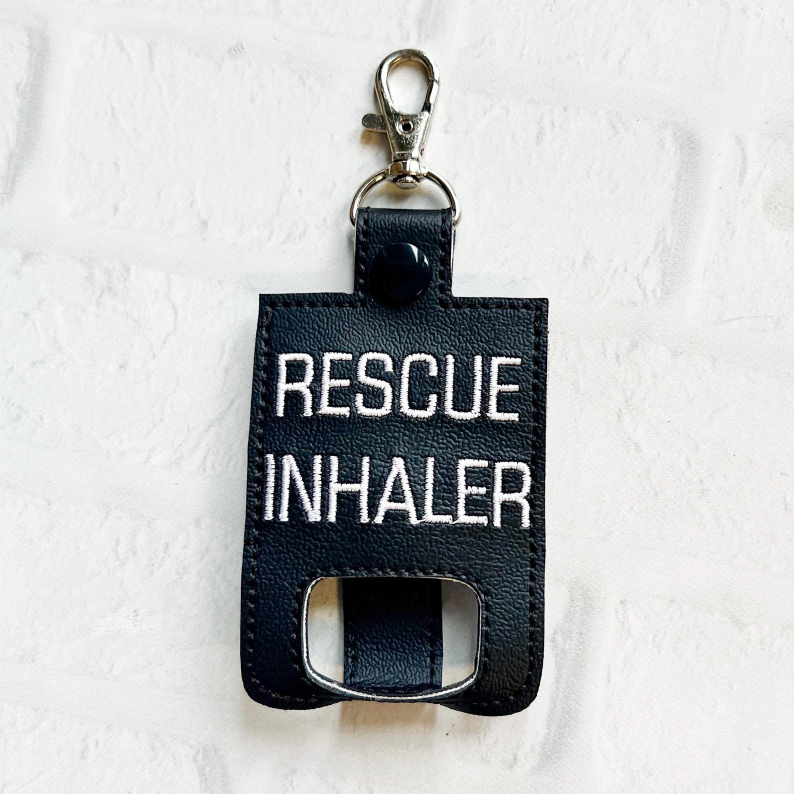 RESCUE Inhaler Case Keychain,custom Color Avail,inhaler Holder Bag Tag ...