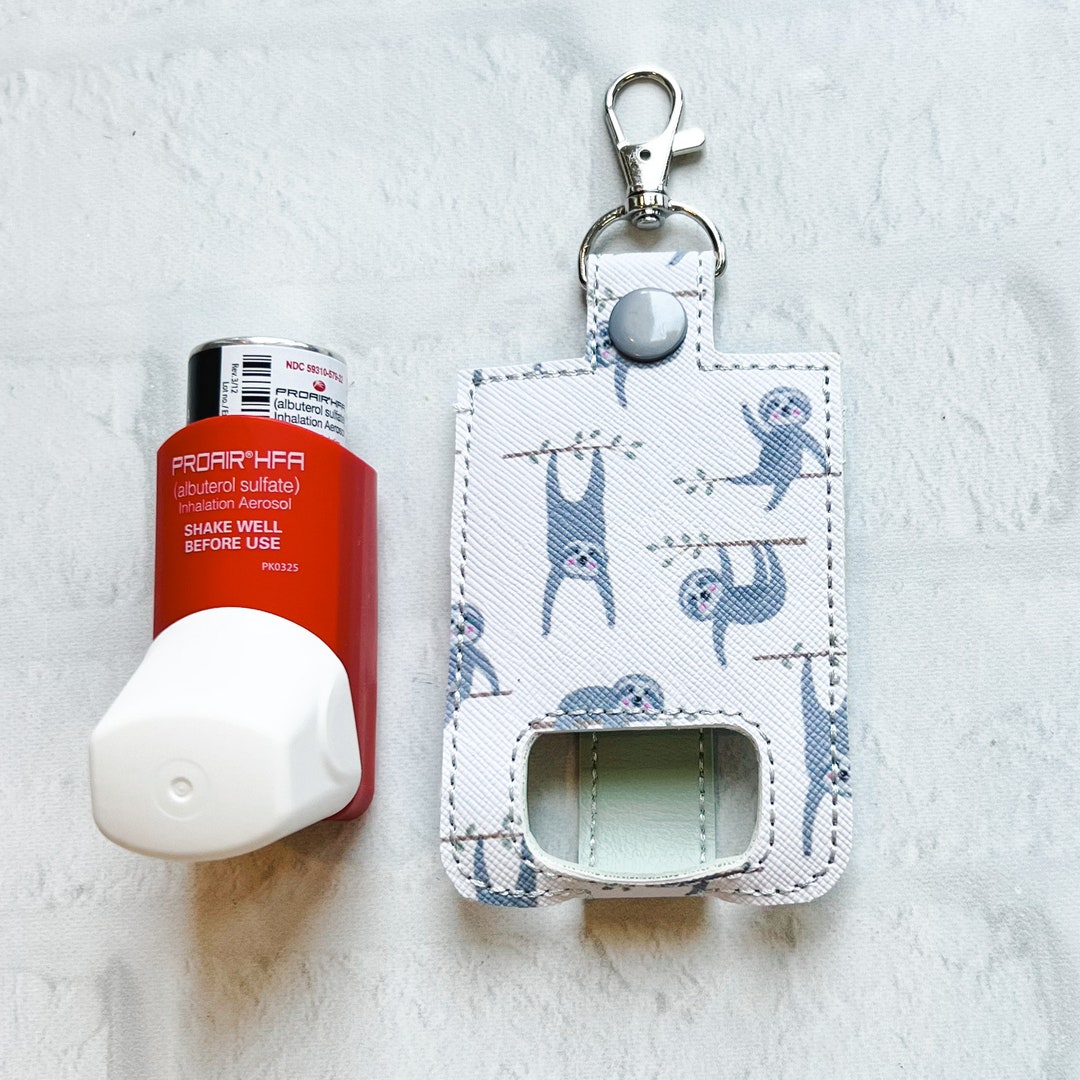 Sloth Inhaler Case Keychain, Inhaler Holder Keychain,sloth Inhaler ...