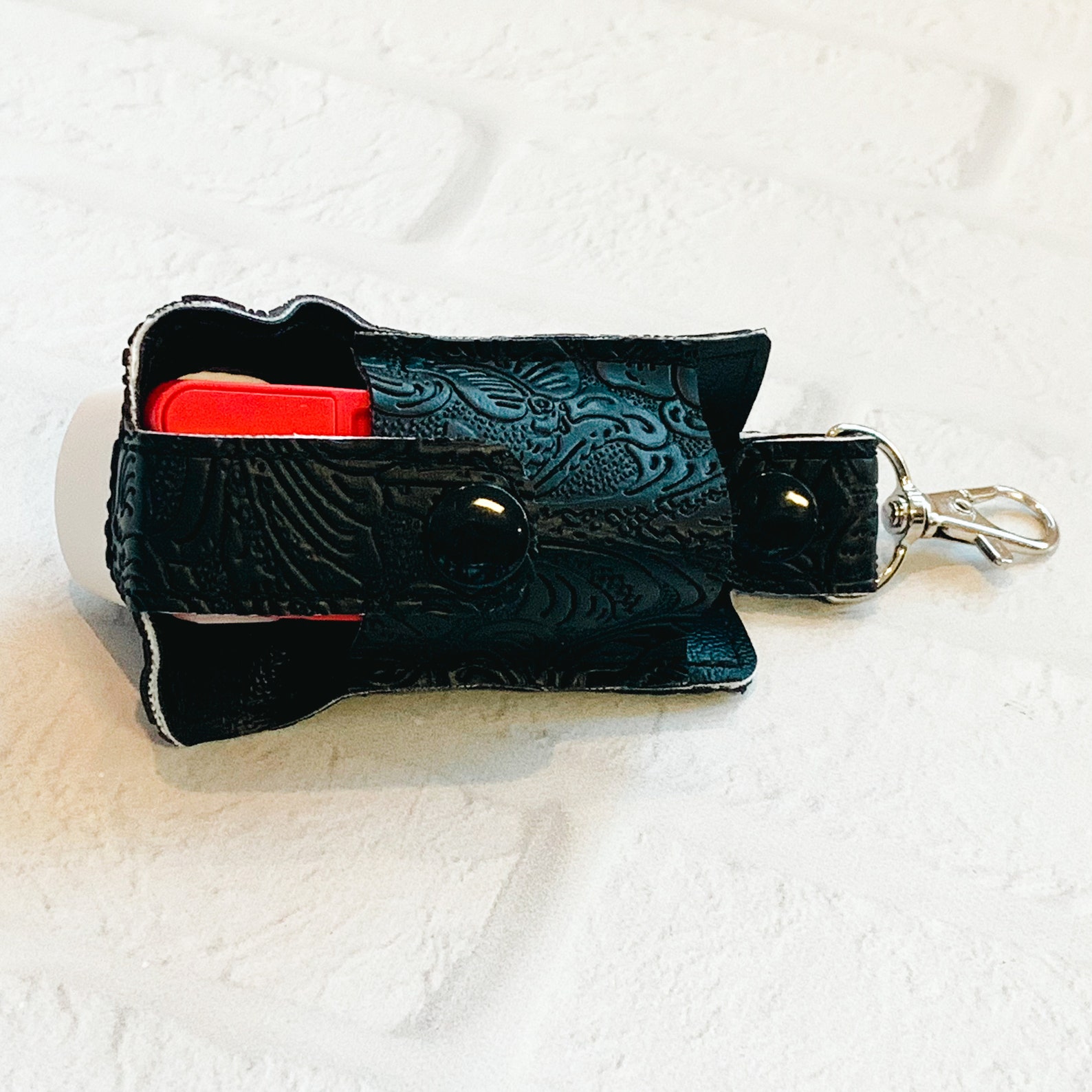 Blackout or Black Embossed Inhaler Case Keychain Inhaler - Etsy