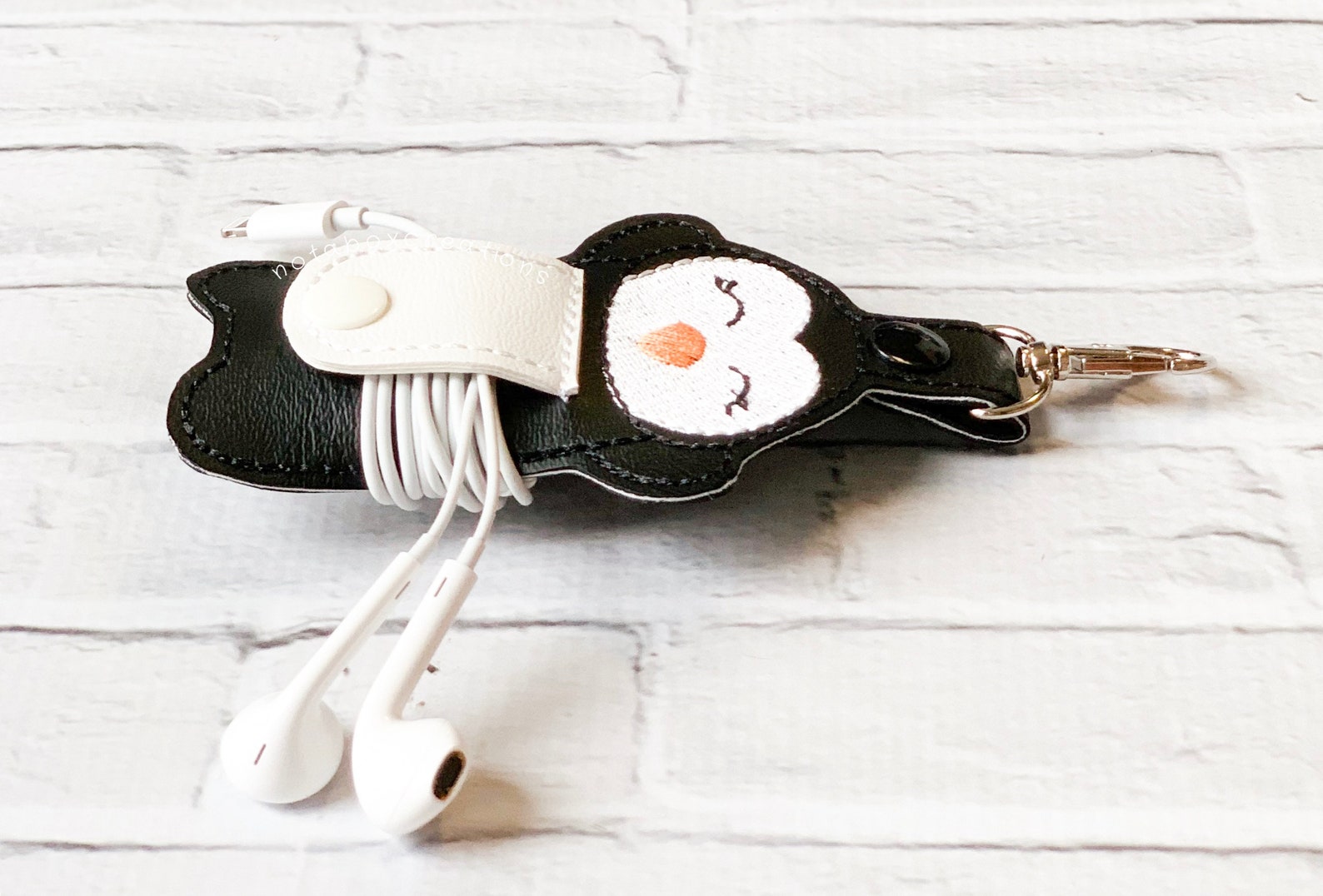Penguin Earbud Cord Cable Wrap Keeper Organizer Custom Case - Etsy