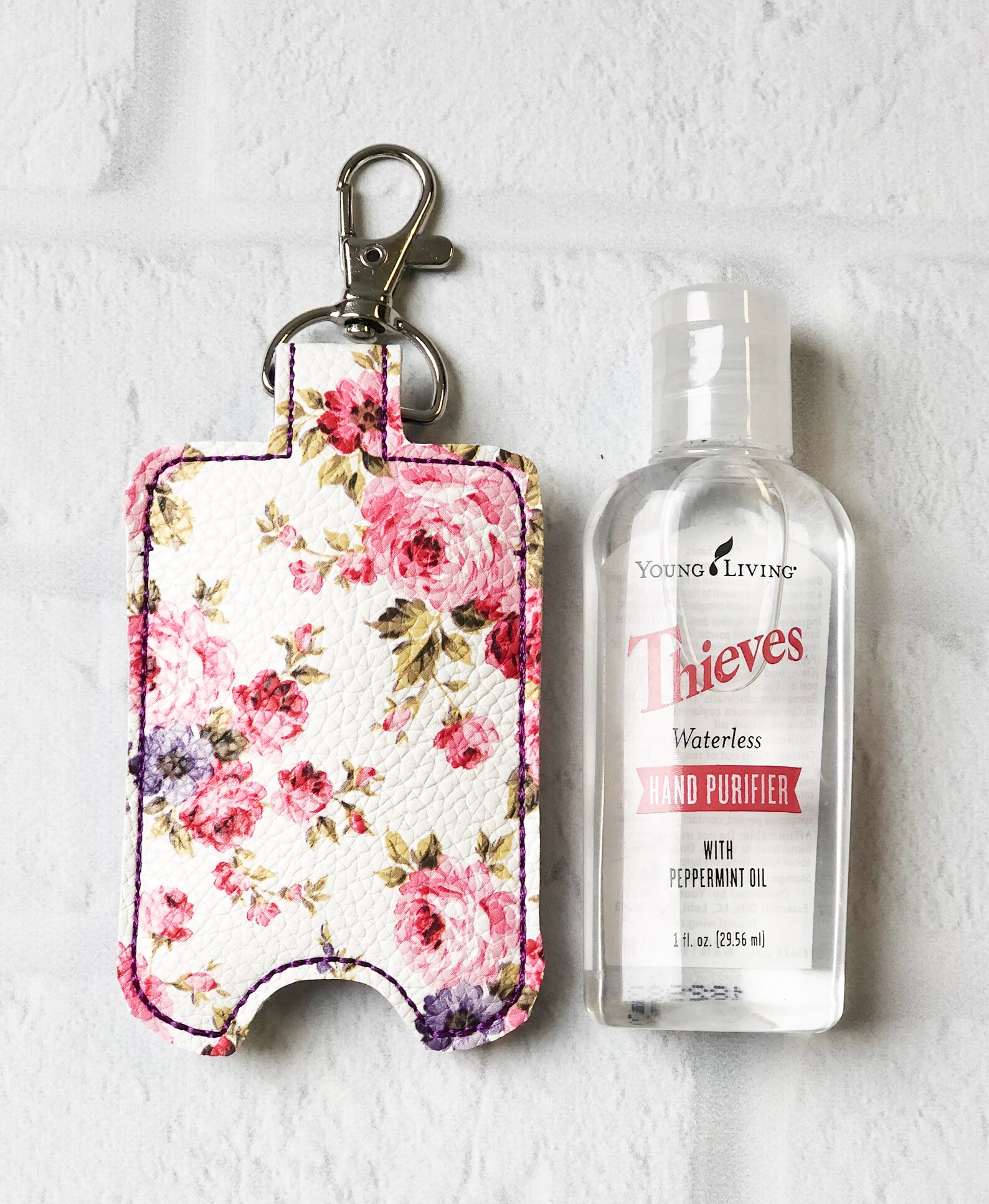 Farmhouse Pink Purple Rose Hand Sanitizer Essential Oil Holder | Etsy