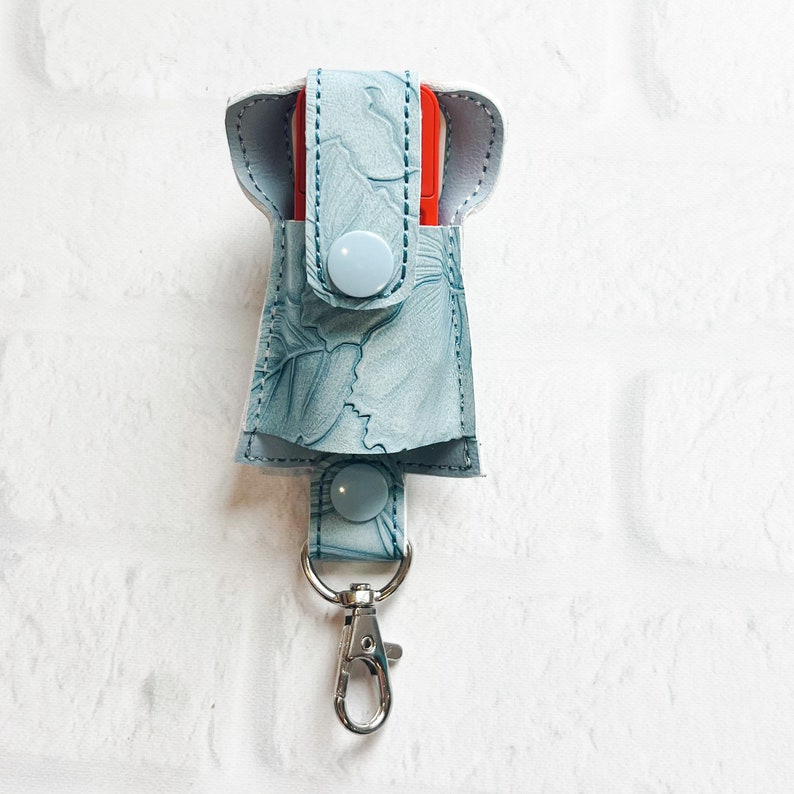 Lt. Blue Floral Embossed Inhaler Case Keychaininhaler Holder | Etsy