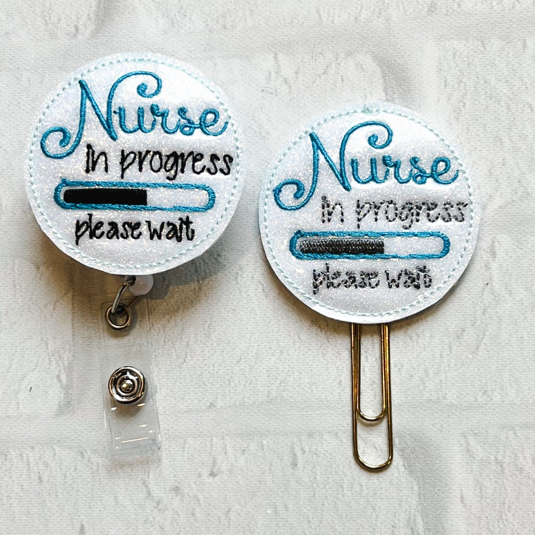 Nurse in Progress Badge Reel,id Badge Reel,retractable Badge Holder ...